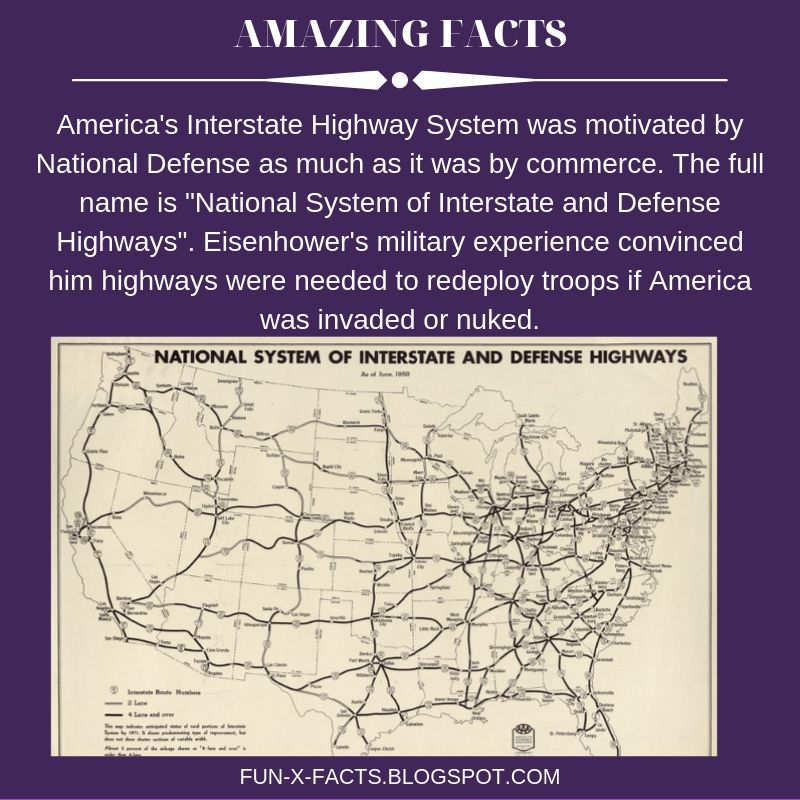 Interesting Fact About Federal Aid Highway Act of 1956 | Amazing WTF Facts