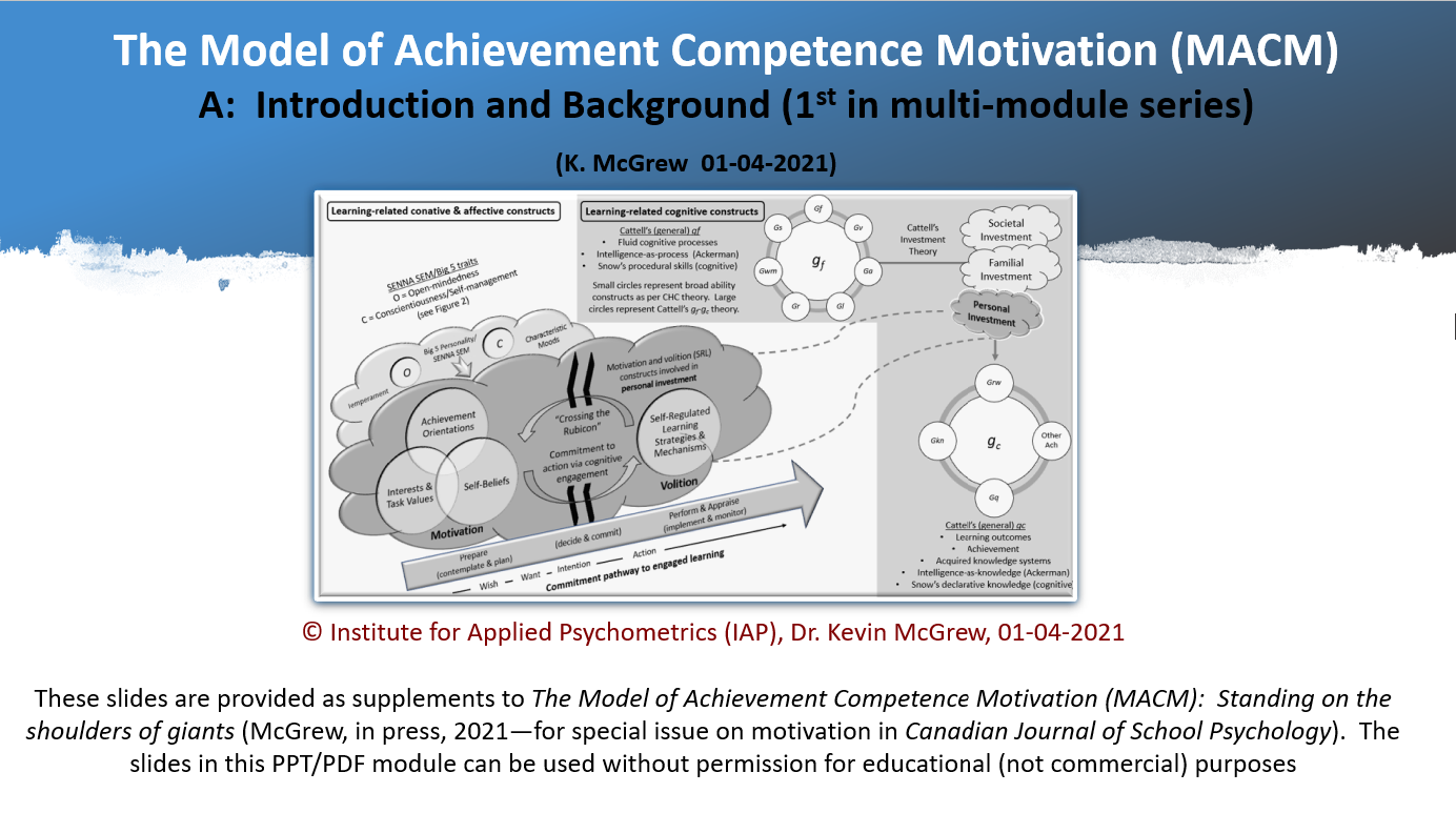 IQ's Corner: The Model of Achievement Competence Motivation (MACM ...