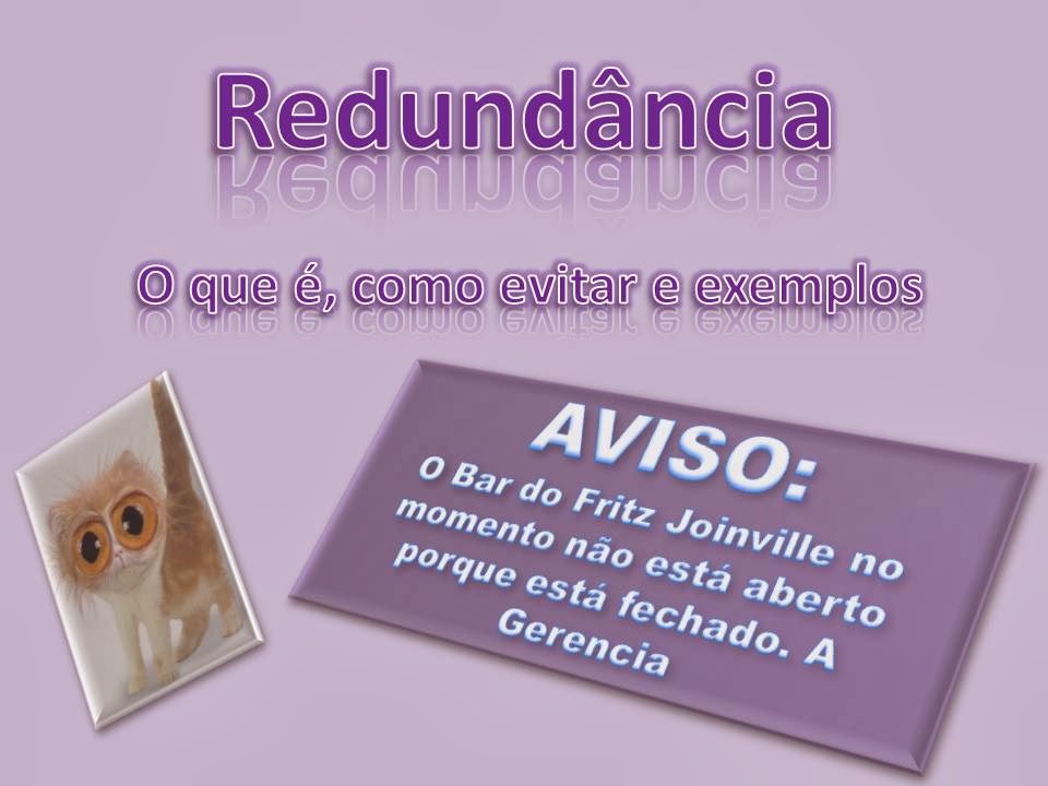 A Arte Sublime de Secretariar: REDUNDÂNCIA