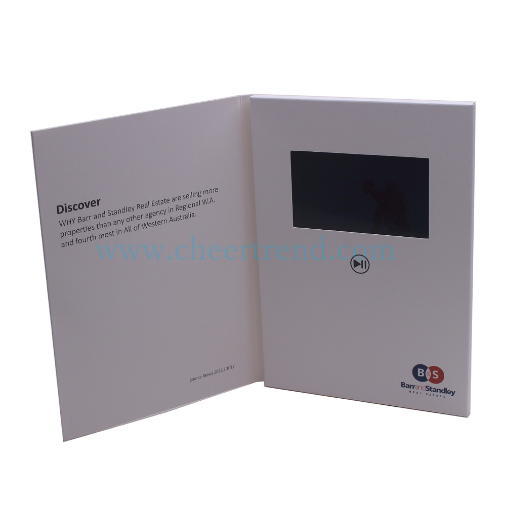 video brochure card & video greeting card: 4.3 inch lcd video in print ...