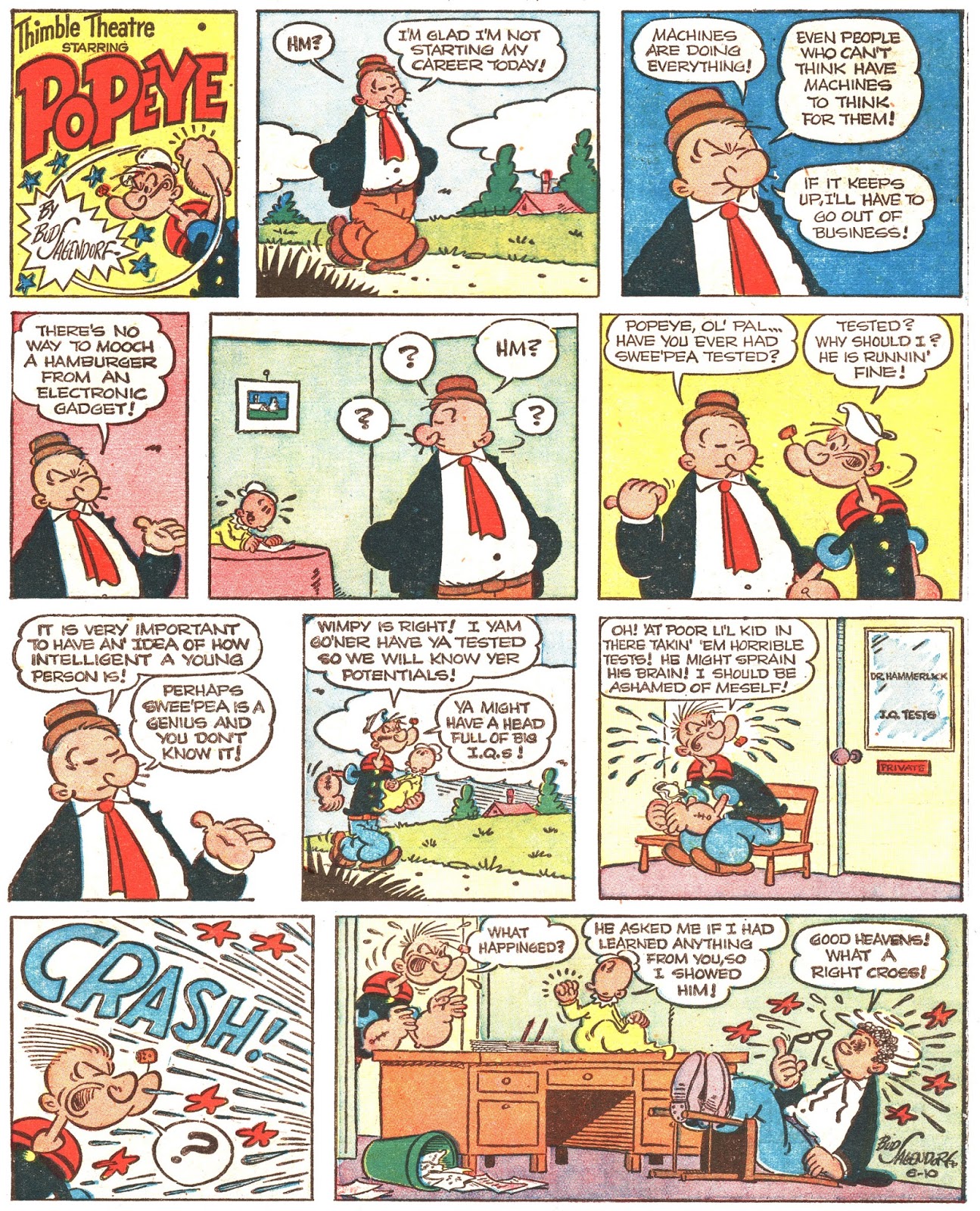 Ominous Octopus Omnibus: Popeye By Bud Sagendorf