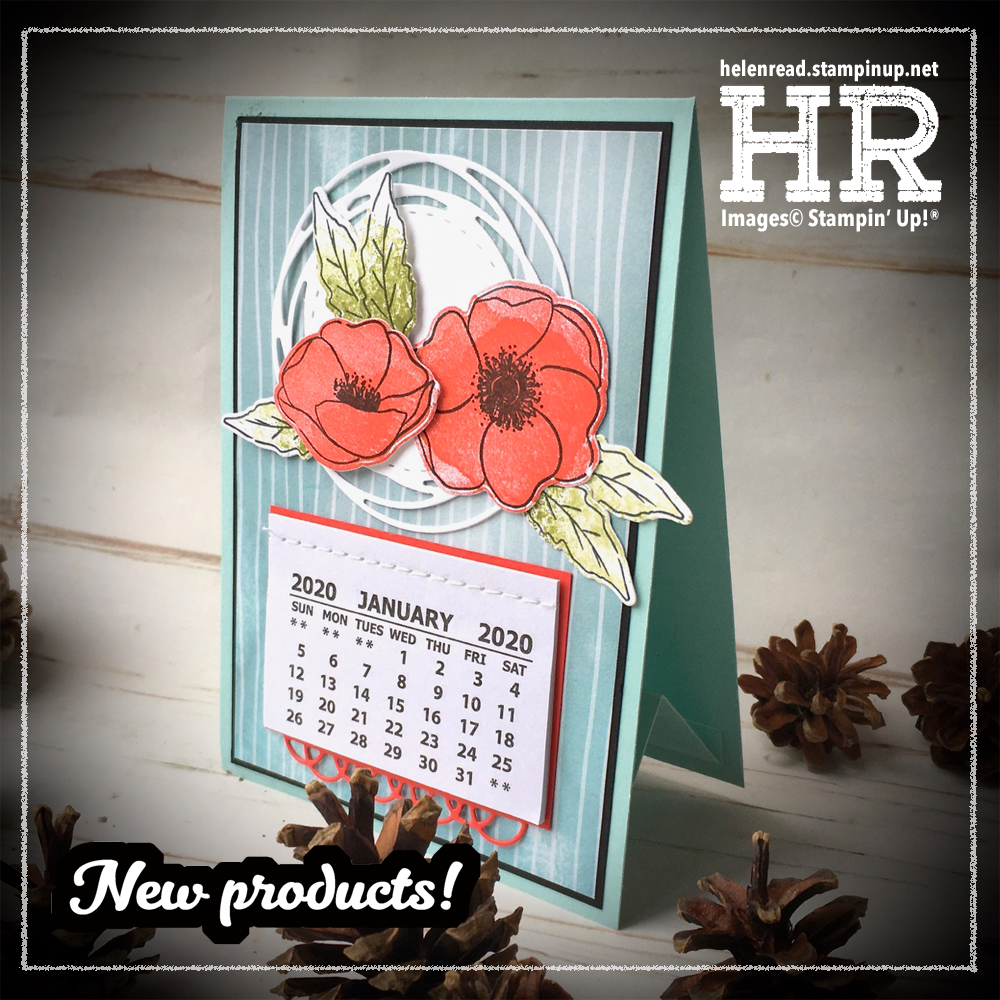 All Things Stampy: Painted Poppies simple desk calendar