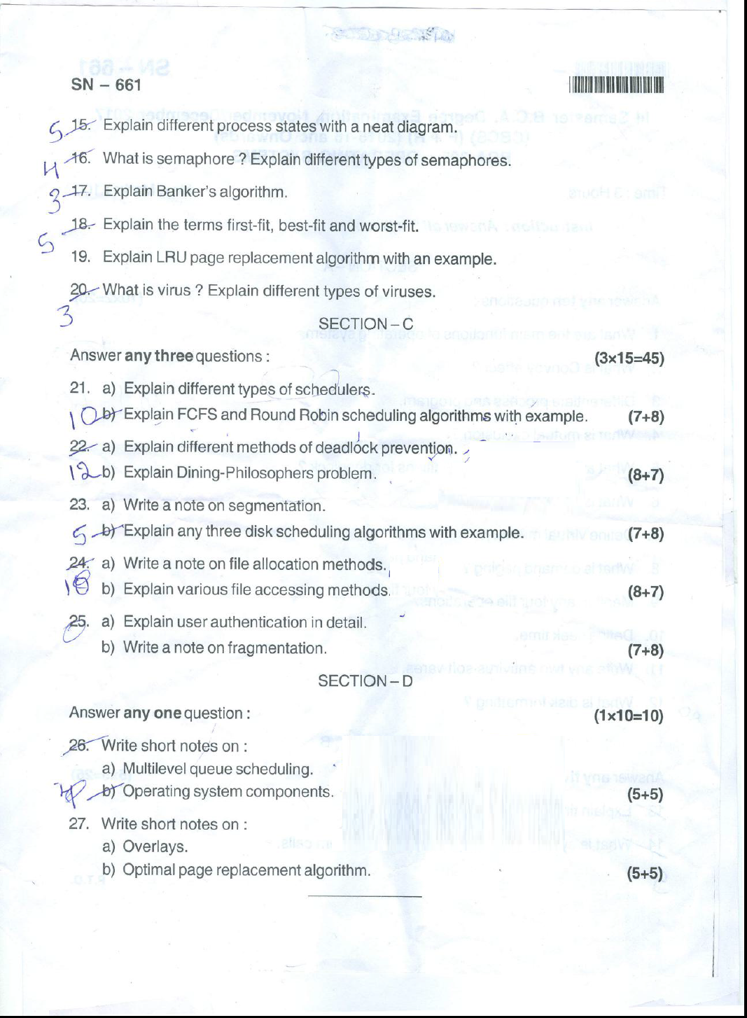 Bangalore University b.c.a. bca 305 : Operating Systems November /December 2017 Question Paper ...