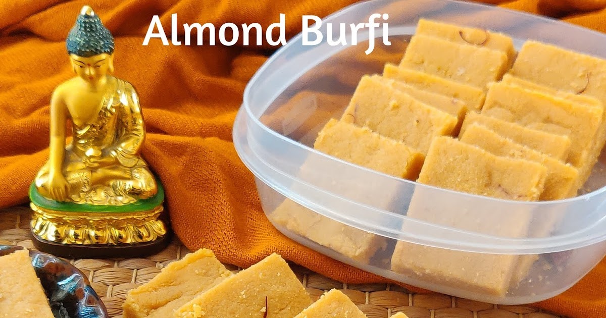 kesar badam burfi recipe | badam katli recipe | almond burfi recipe ...