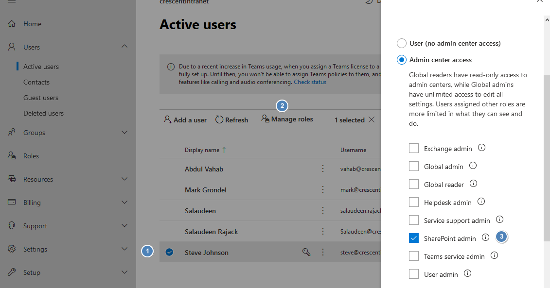 How to Assign User to SharePoint Online Administrator Role in Office ...