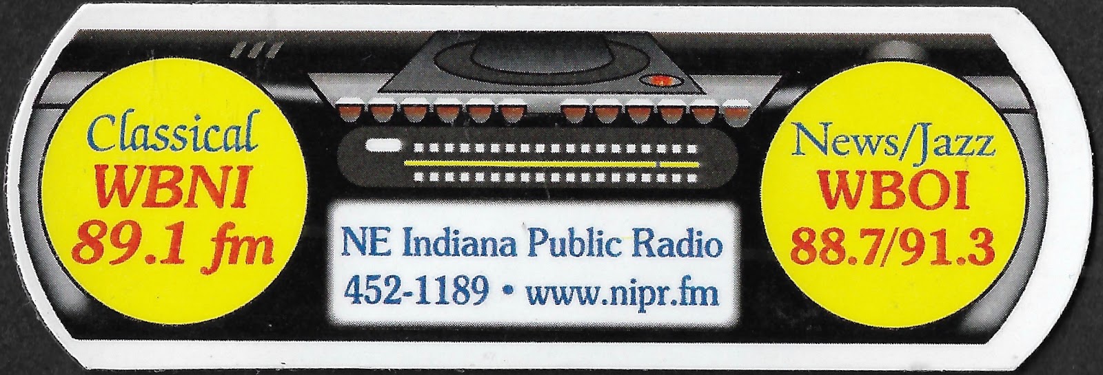 Radio Sticker of the Day: WBNI / WBOI