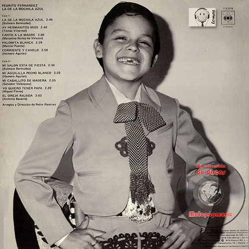 Melopopmusic: Pedrito Fernandez - La De La Mochila Azul [LP CBS] (1979)