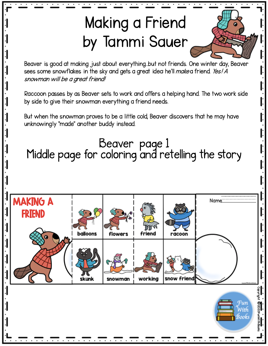 MAKING A FRIEND BOOK CRAFT ~ Book Units by Lynn