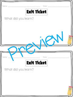 Lesson Plans & More by Mrs Wenning's Classroom!: Lesson Exit Tickets!
