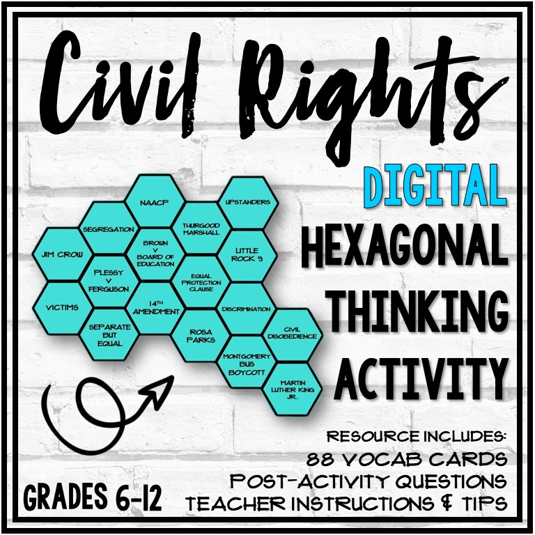 DIGITAL Hexagonal Thinking Activities for Middle School and High School ...