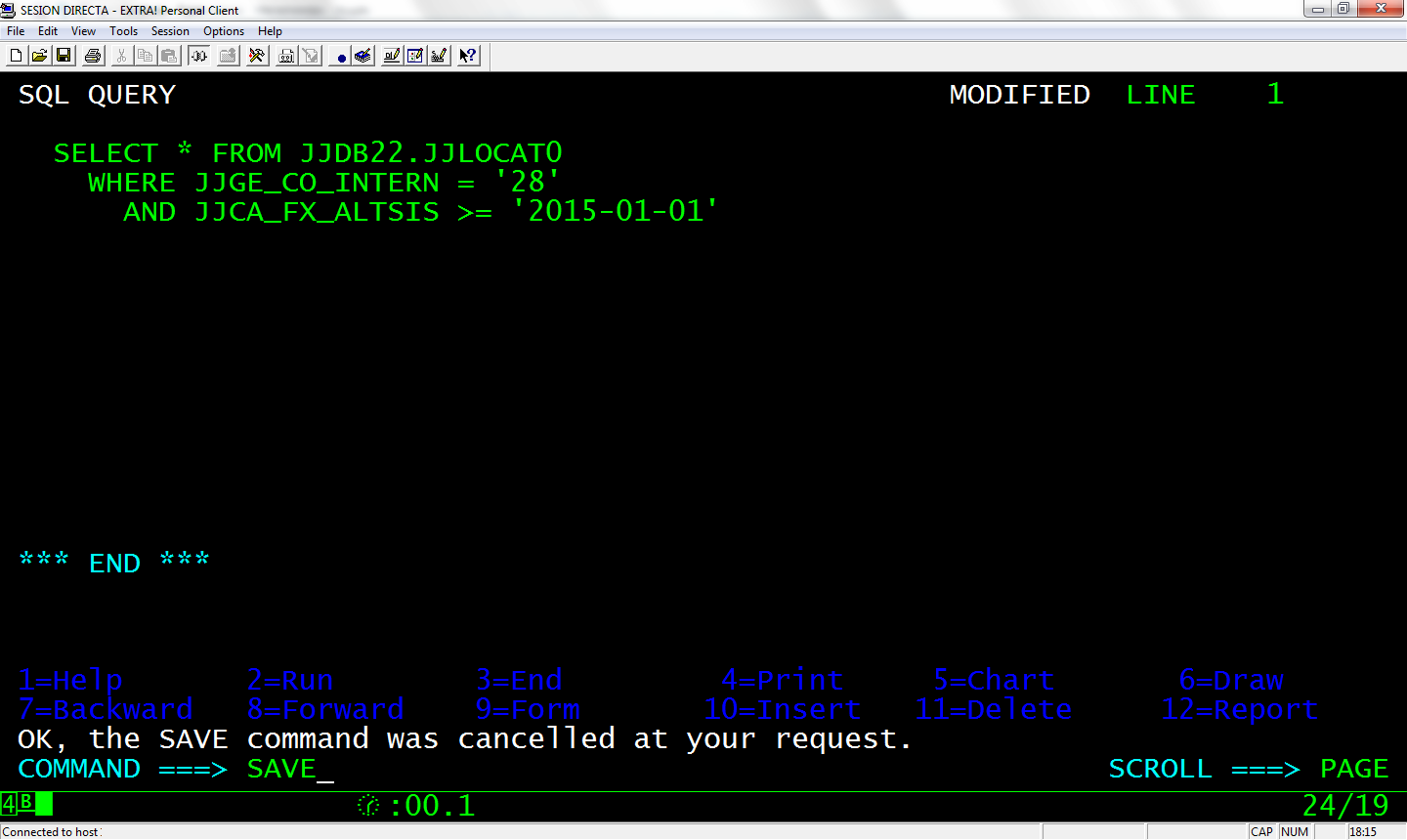 Universo Cobol: ¿Cómo almacenar queries en QMF?