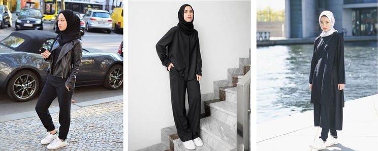 Fashionable Hijab Hitam 2019 - Muslimah Cantik