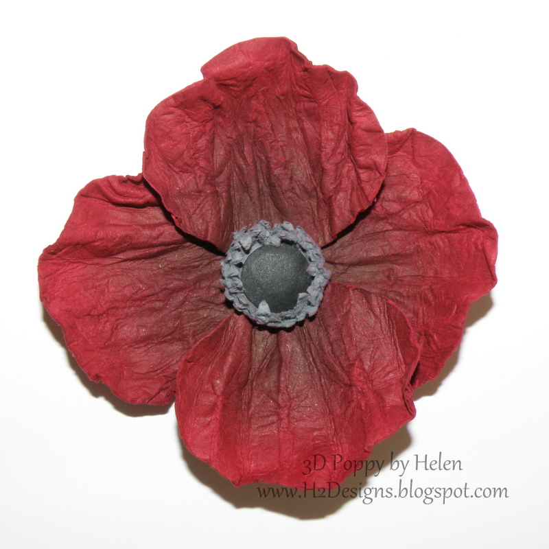 H2 Designs: 3D Poppy Tutorial