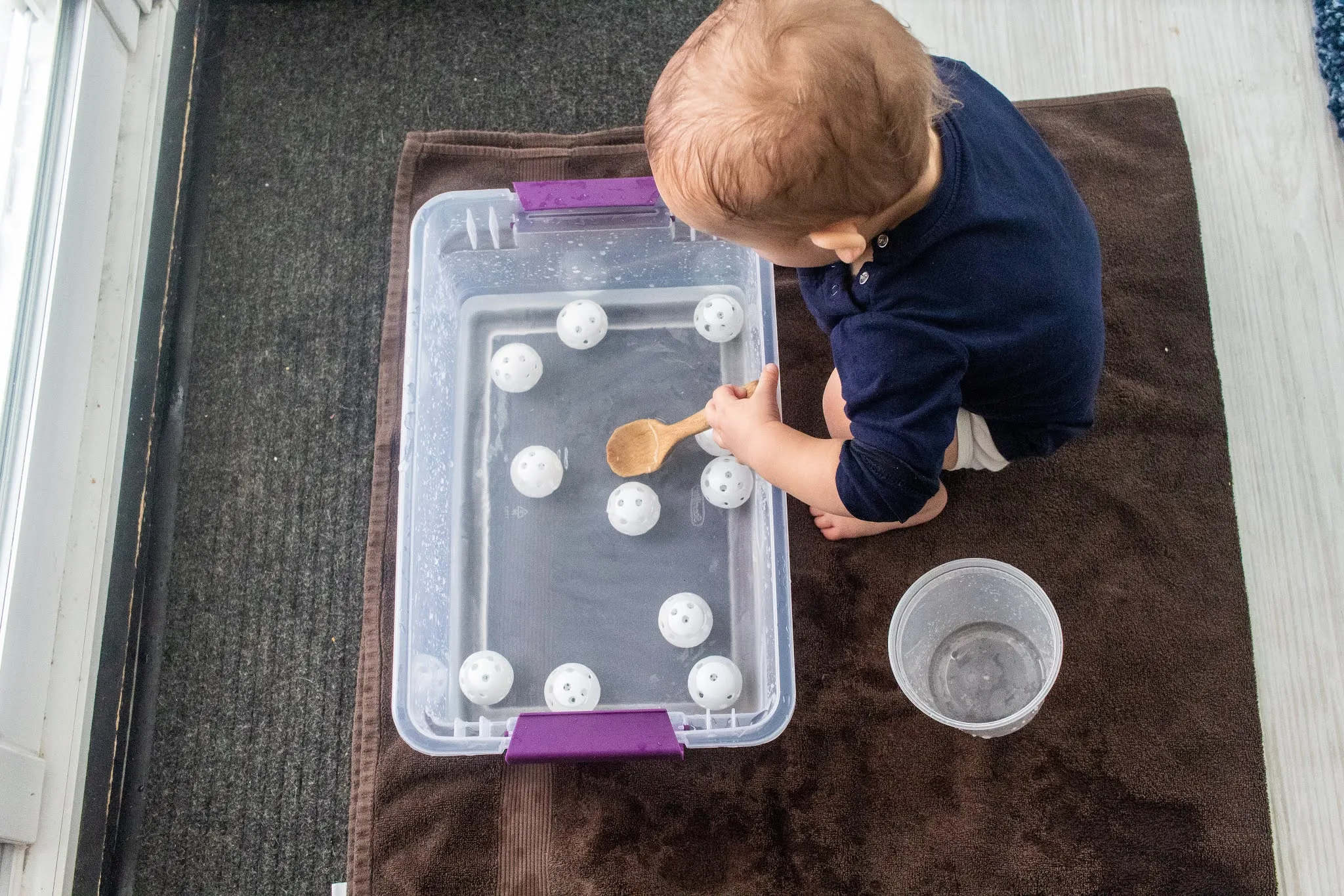 Simple Transfer Work for Young Toddlers