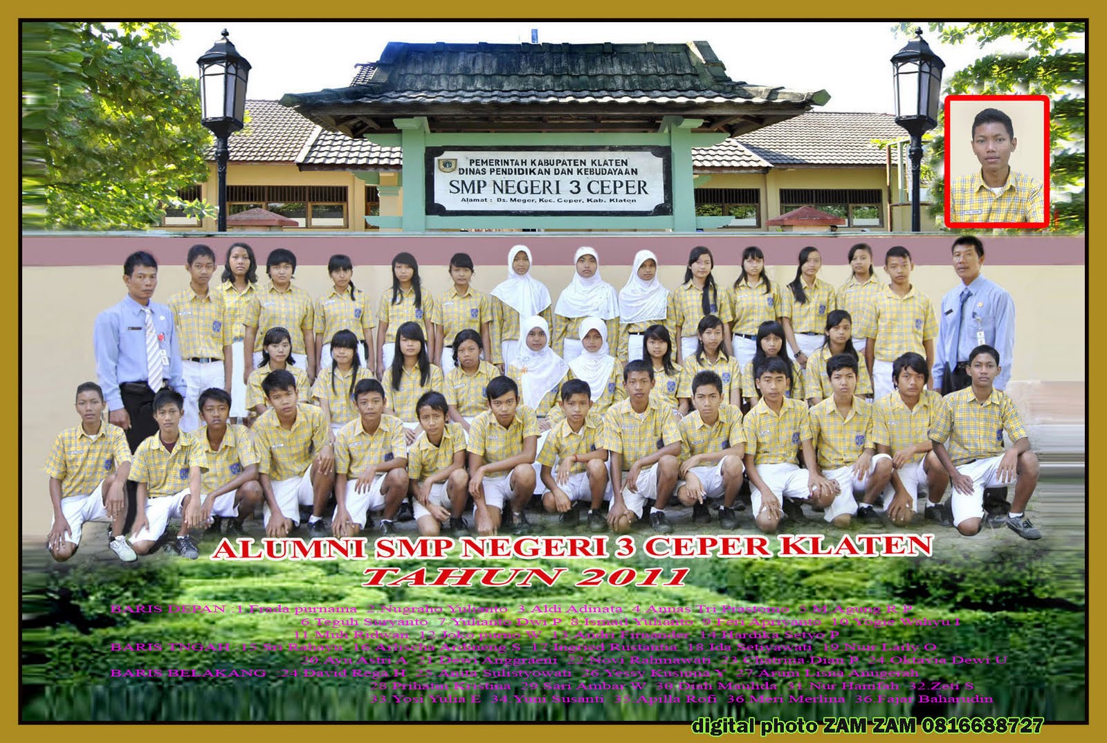 SMP NEGERI 3 CEPER: foto alumni anggktan 2011