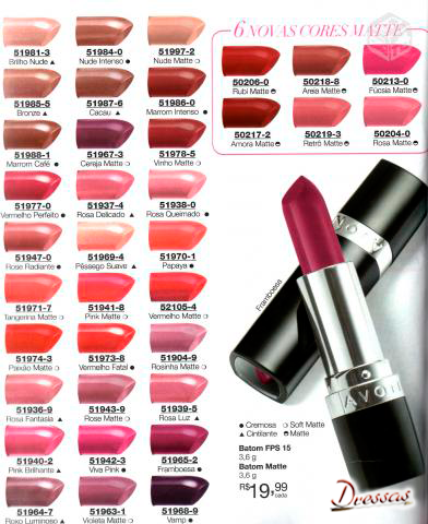 Dressas: Conheça a coleção de batons da Avon!