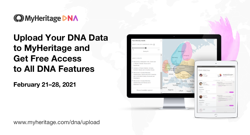 Genea-Musings: Upload Your DNA Raw Data to MyHeritageDNA For Free Until ...