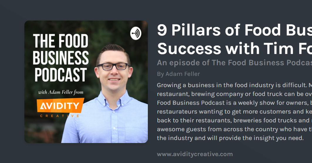 Tim Forrest Consulting: 9 Pillars of Food Business Success on The Food ...