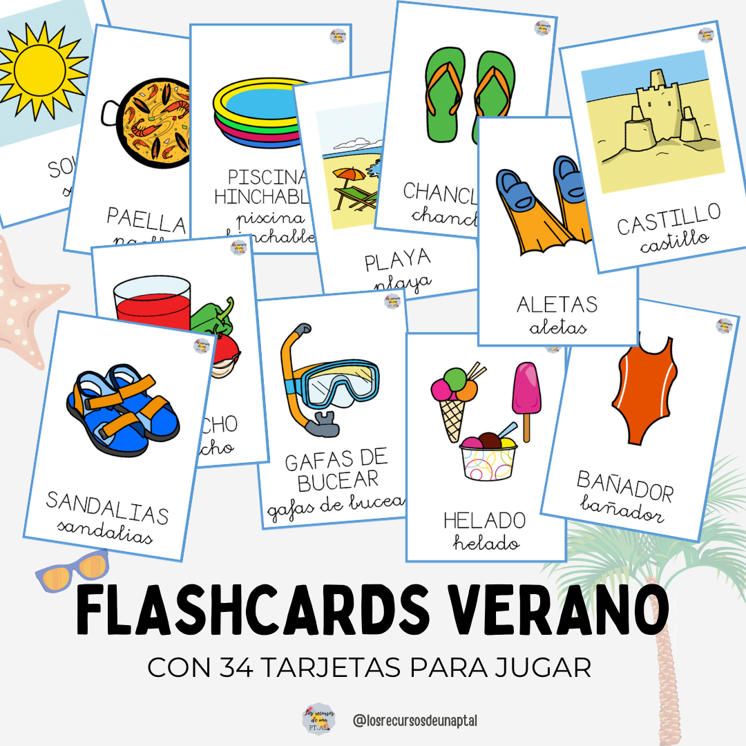 LOS RECURSOS DE UNA PT-AL: FLASHCARDS VERANO