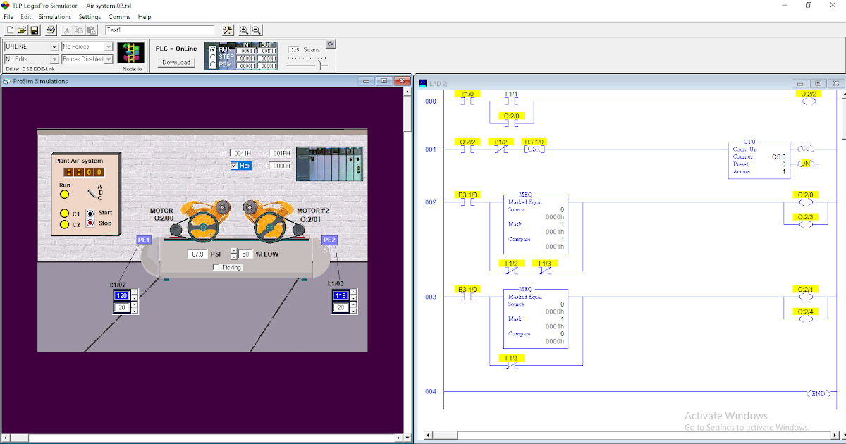 PLC Dual Compressor simulator