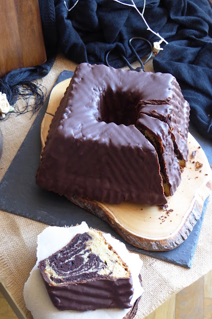 La Chef A: Bundt cake marmoleado de chocolate y vainilla