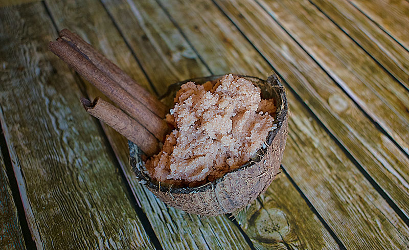 Siguiendo al conejo blanco: Exfoliante facial coco & canela