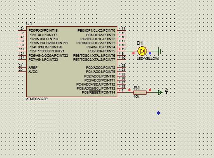 LED BLINKING WITH ATMEGA328P USING ATMEL STUDIO