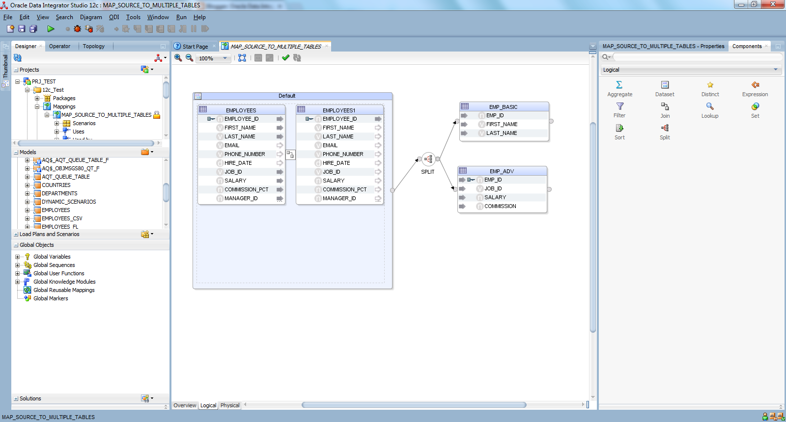 Technical Skills Loading Multiple Target Tables In Single Interface Mapping In Oracle Data 1977