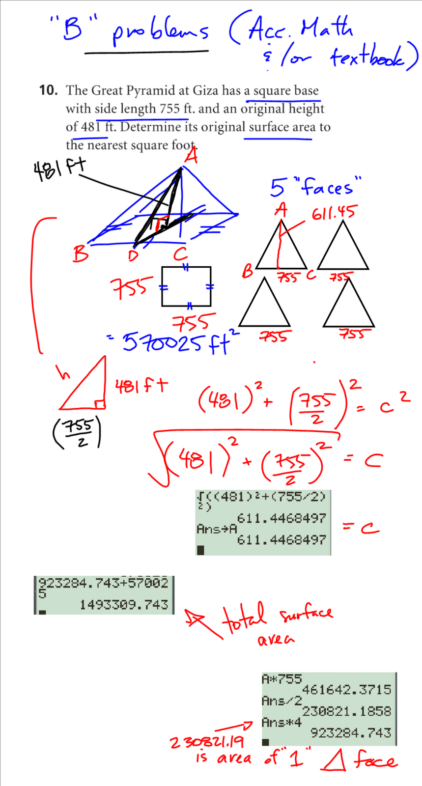 Grade 10 Applied PreCalculus Cheetah: Fun with shapes!
