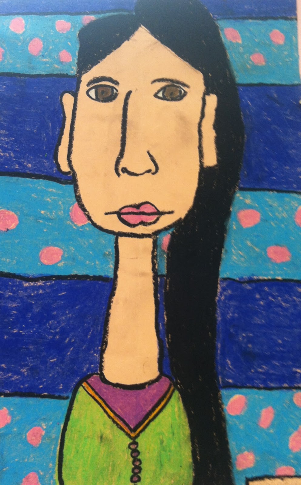ART with Mrs. A: Fourth Grade Elongated Self Portraits