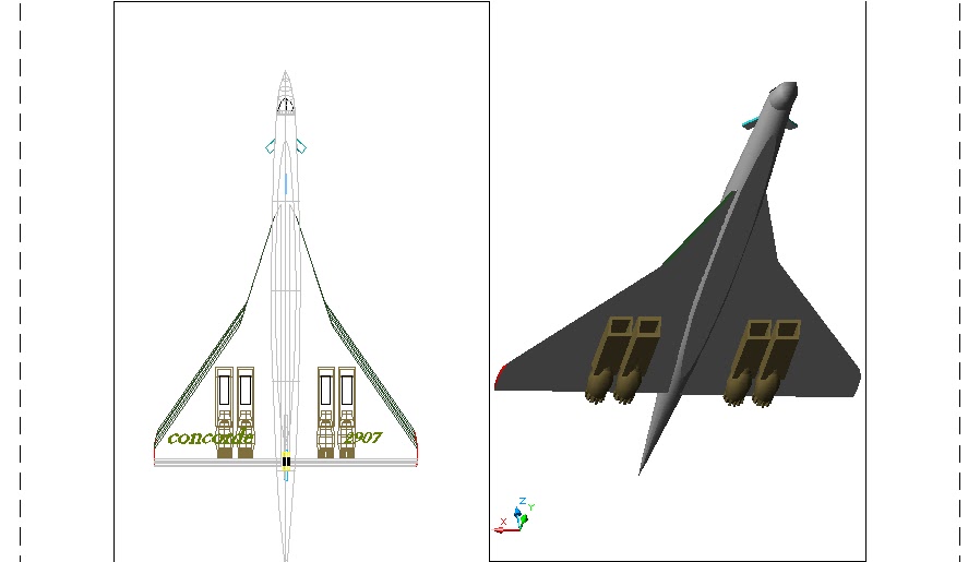Wingate SAI: my AutoCAD Design of Concorde plane!
