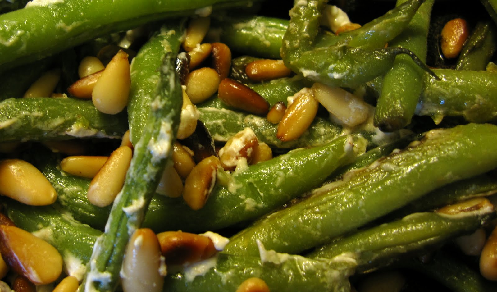 plus other good stuff: Green Beans with Goat Cheese and Pine Nuts