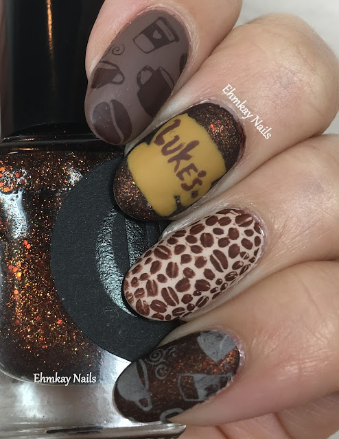 ehmkay nails: Gilmore Girls Nail Art for the Ultimate Coffee Lover