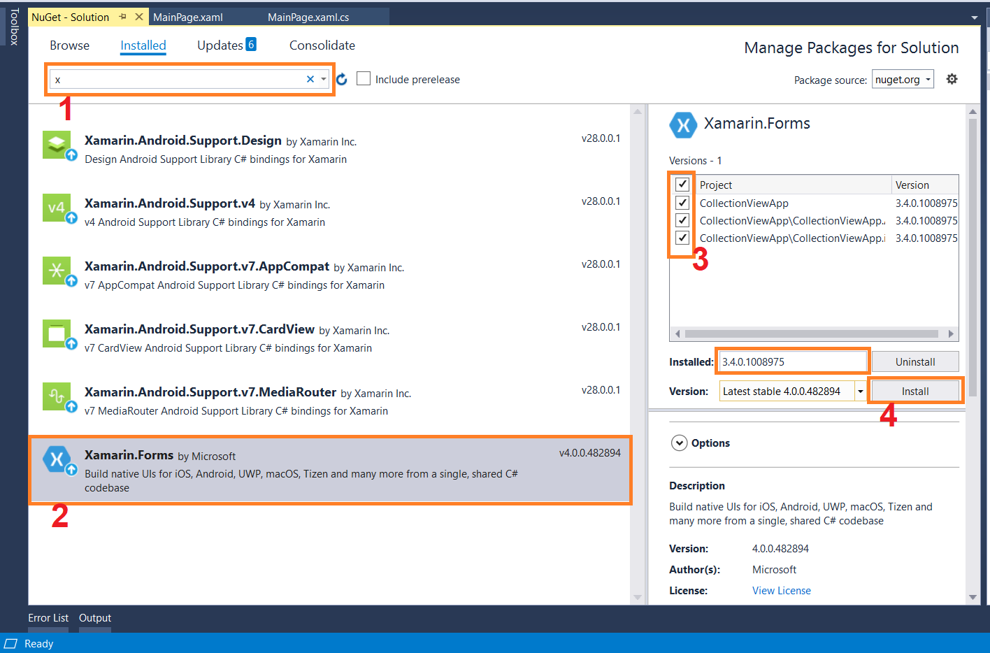 { Xamarin Buddy }: Collection View(Xamarin Forms 4.0 Pre)