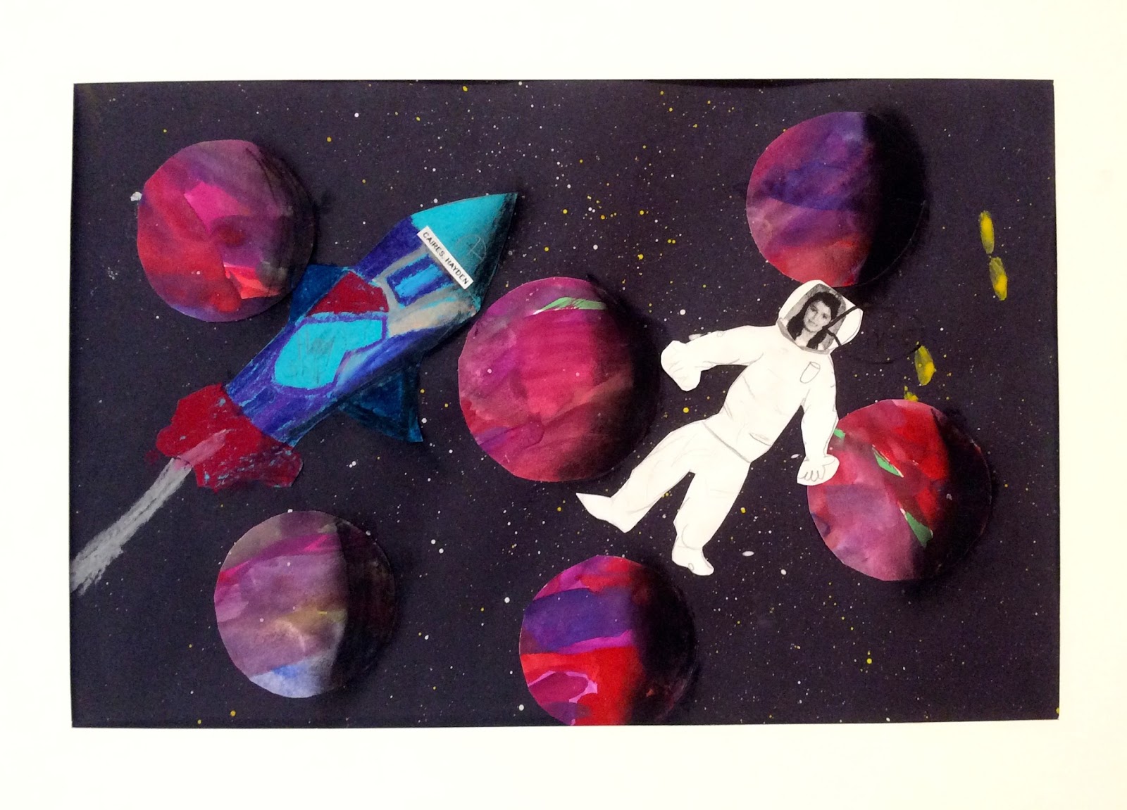 Ms. Curry's Art Room : Grade 2 Space Collage