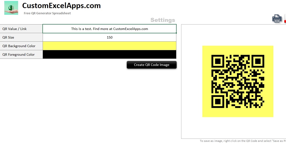 Free Excel QR Code Generator! - Looking for Custom Excel Spreadsheets ...