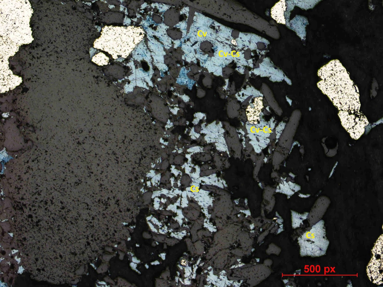 Microscopia de Menas: Calcosina