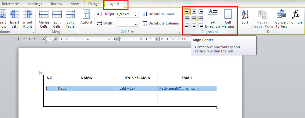 Cara Membuat Tabel di Word Dengan Mudah dan Rapi - UNRANG