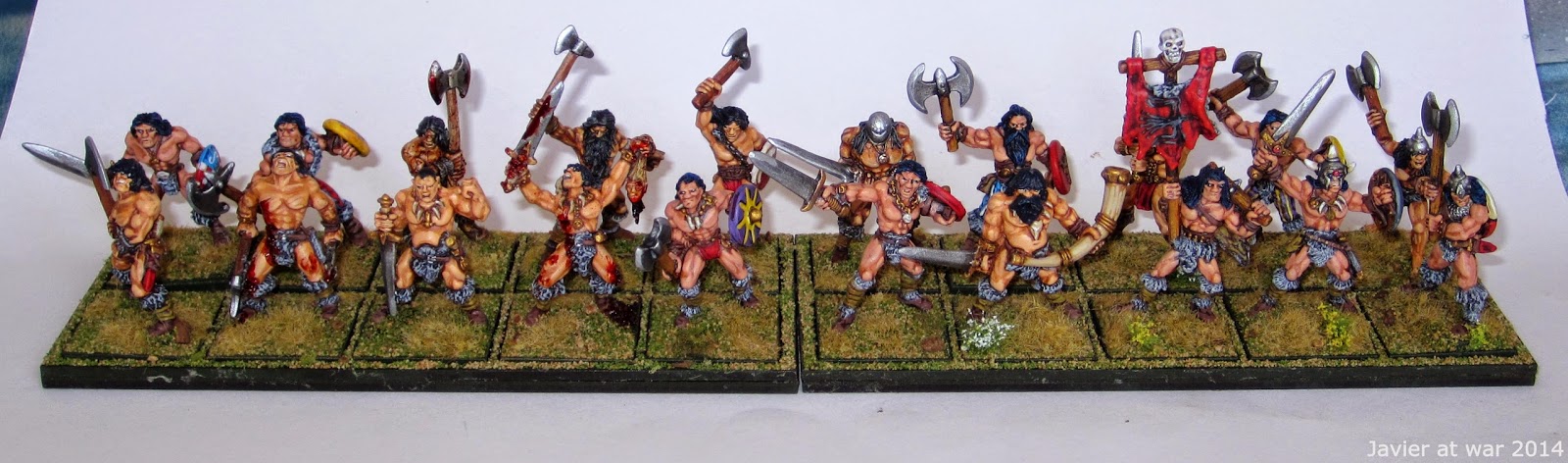 Javier at war: 28 mm Copplestone's barbarians
