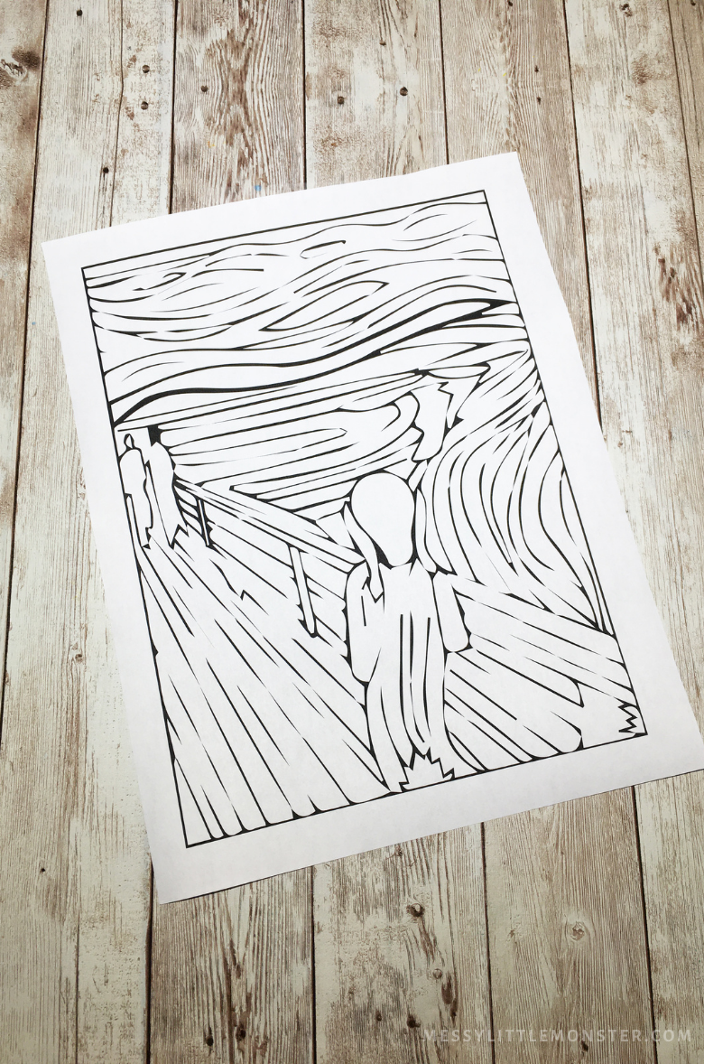 The Scream Coloring Page