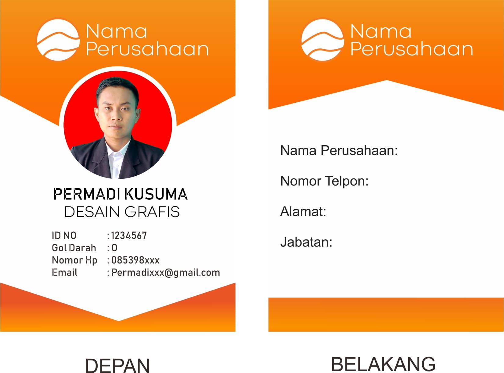 Download 12 DESAIN ID CARD PANITIA (FREE CDR) - Sobat-Tutorial