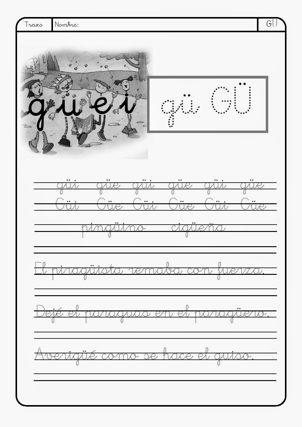 Letra G | g (gue, gui / güe, güi) ~ La Eduteca