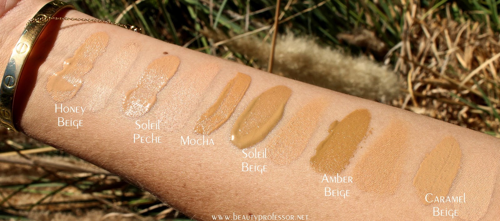 A Worthy Splurge: La Prairie Skin Caviar Foundation...Swatches of ALL ...