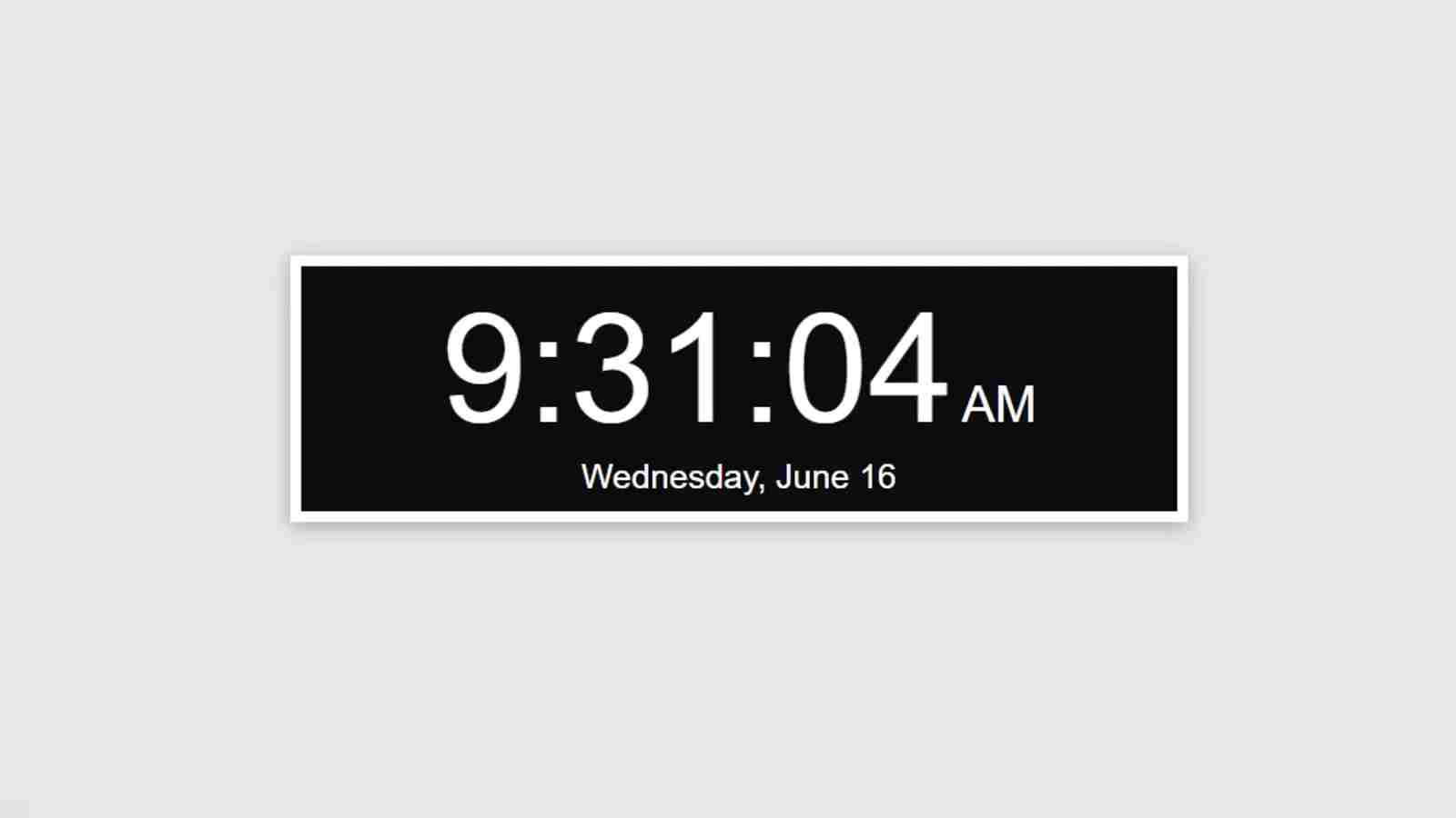 How To Create A Digital Clock With Date Using Javascript