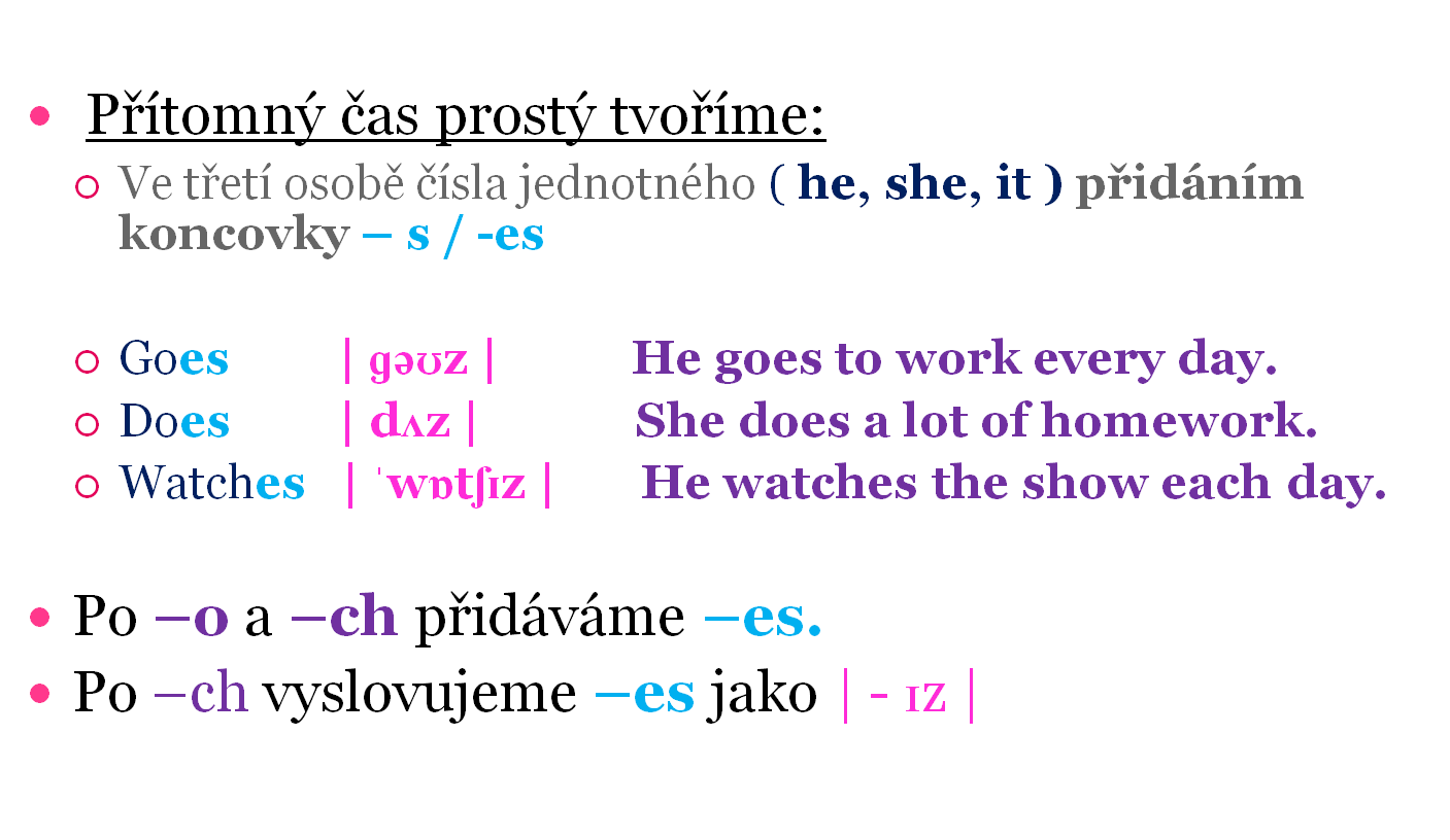 Angličtina 8.ročník: PRESENT SIMPLE / přítomný čas prostý