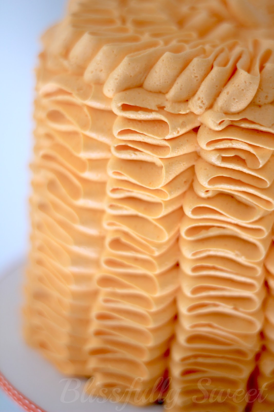 Blissfully Sweet: Orange Buttercream Ruffle Cake