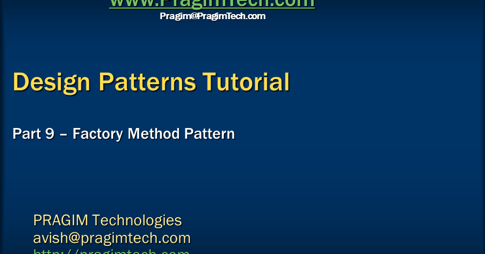Sql server, .net and c# video tutorial: Factory Method Design Pattern
