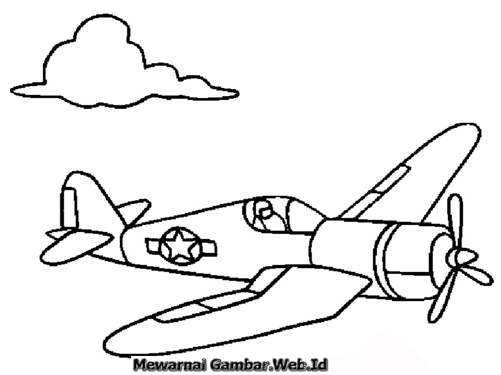 Coloring class for Kid: Mewarnai Gambar Pesawat