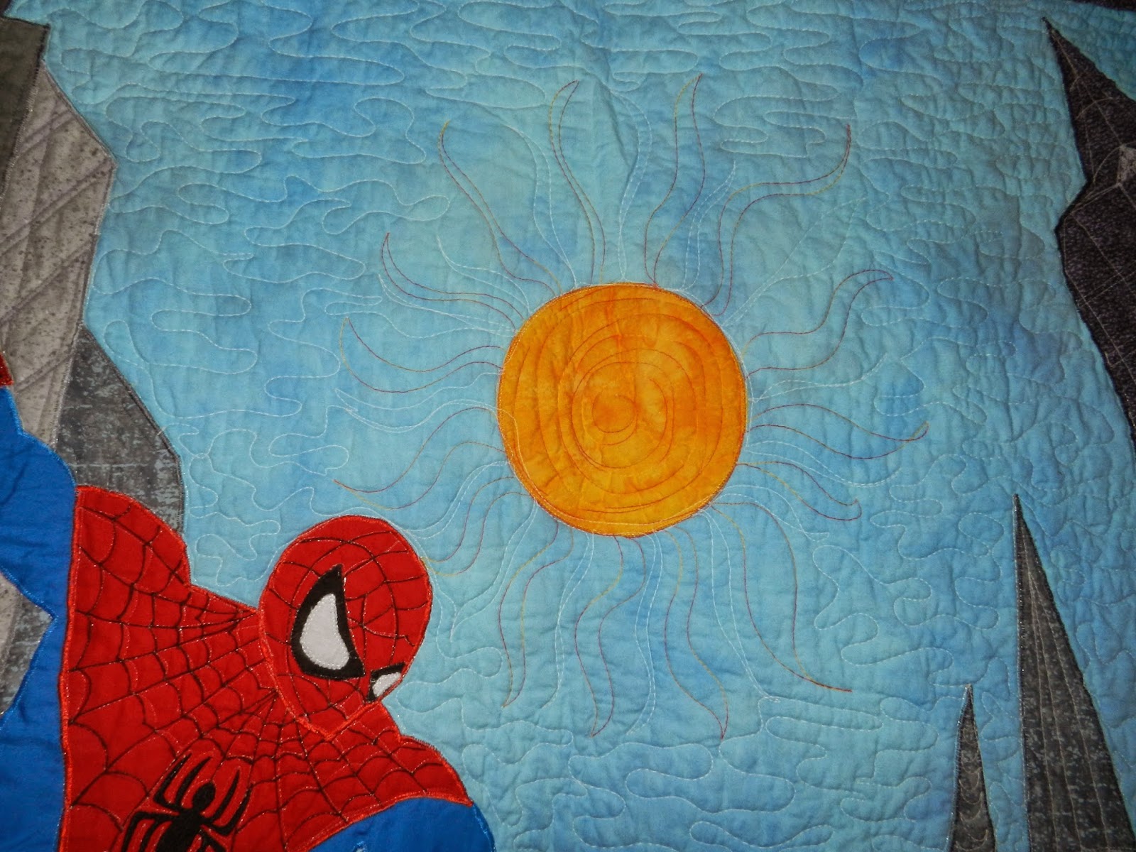 Dinah's Quilts & Embroidery: Spider-Man Quilt