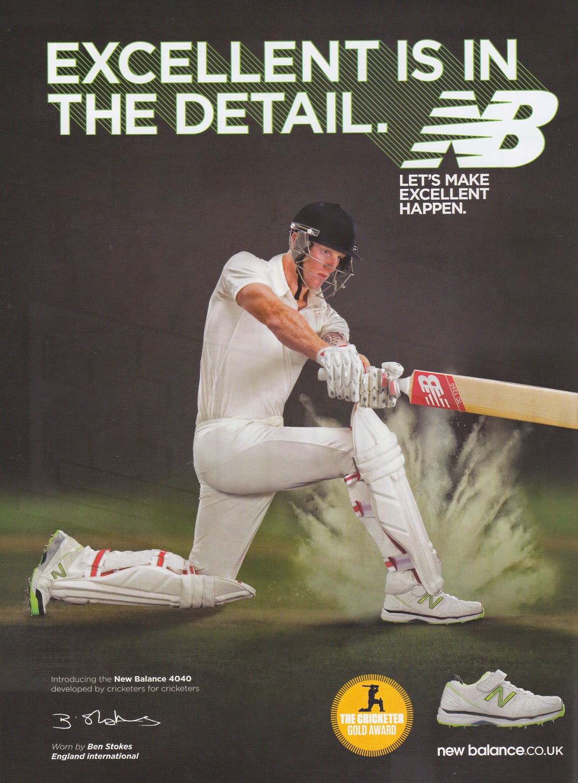 new balance cricket advert for cheap